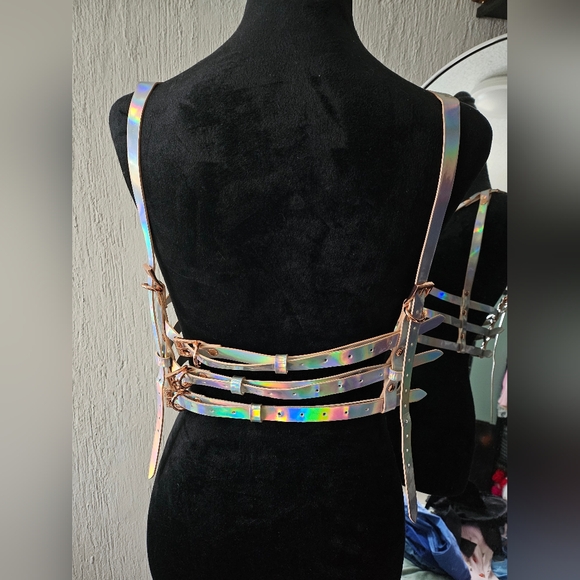 Accessories | Holographic Silver Harness | Poshmark